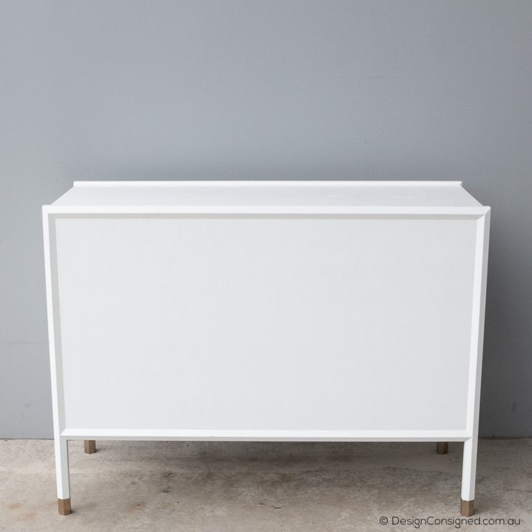 white Halo buffet cabinet by Zuster - Design Consigned