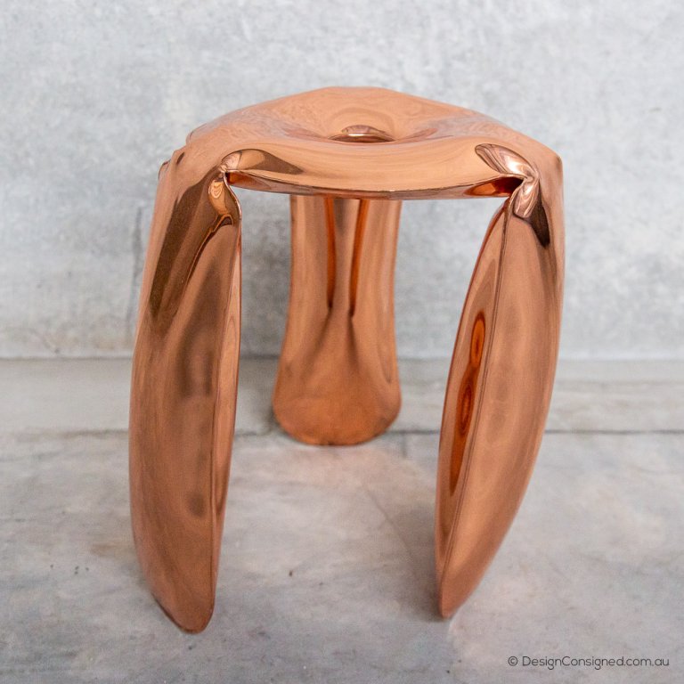 Limited edition mini stool in copper by Zieta - Design Consigned