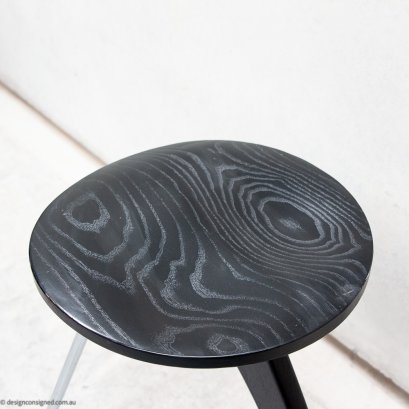 black Rudder Fin stool by Isamu Noguchi for Vitra - Design Consigned